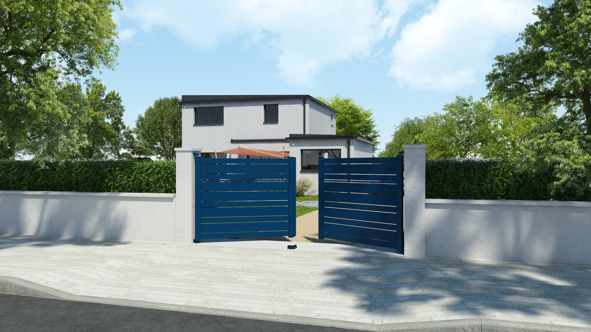 Portail battant manuel ou électrique - Imperium Ouvertures